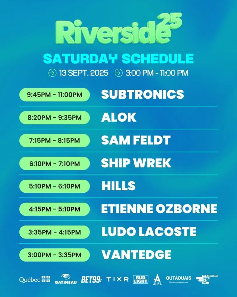 2025 Lineup | Riverside Festival | EDM Festival Ottawa • Gatineau
